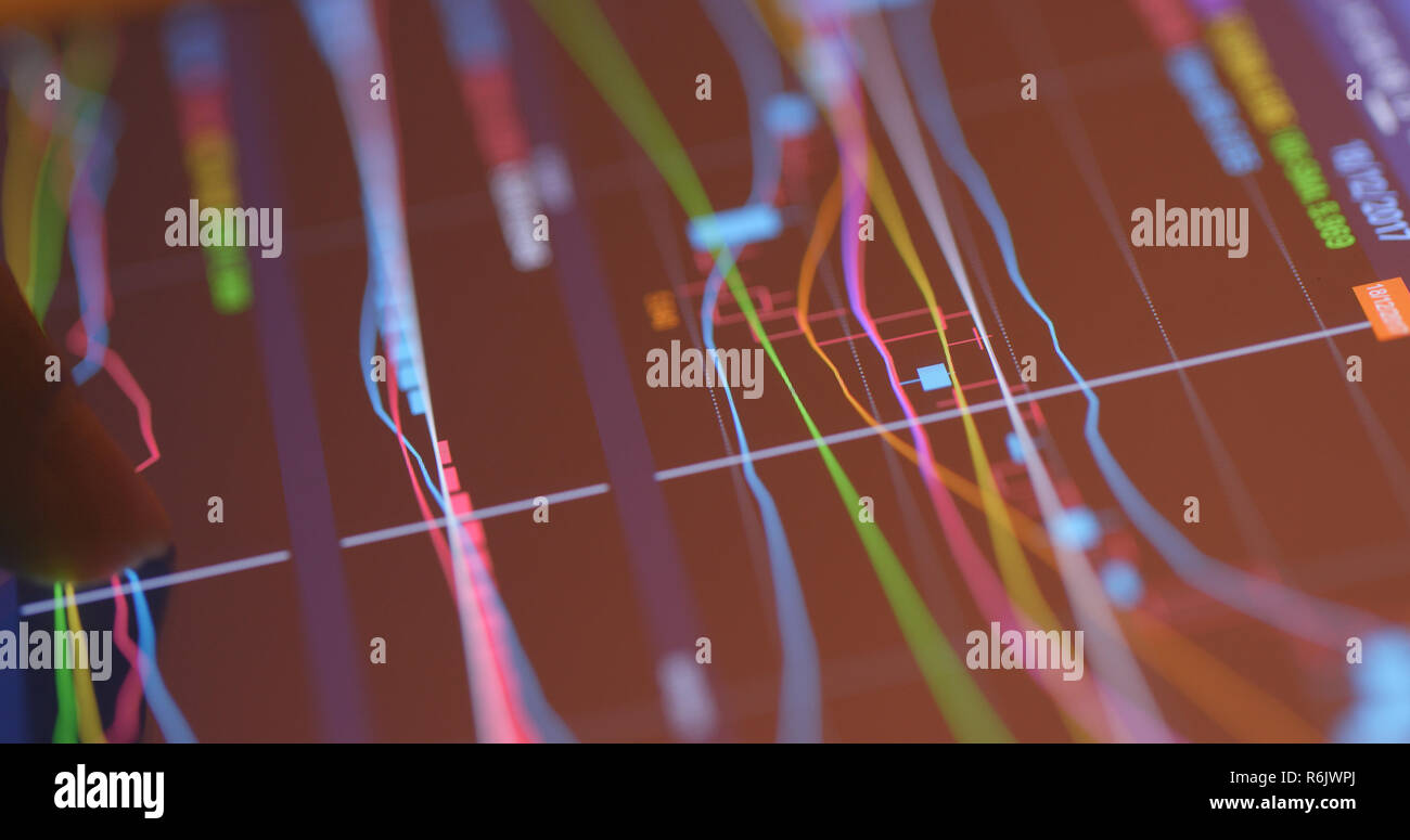 Analysis stock market data on digital screen Stock Photo - Alamy