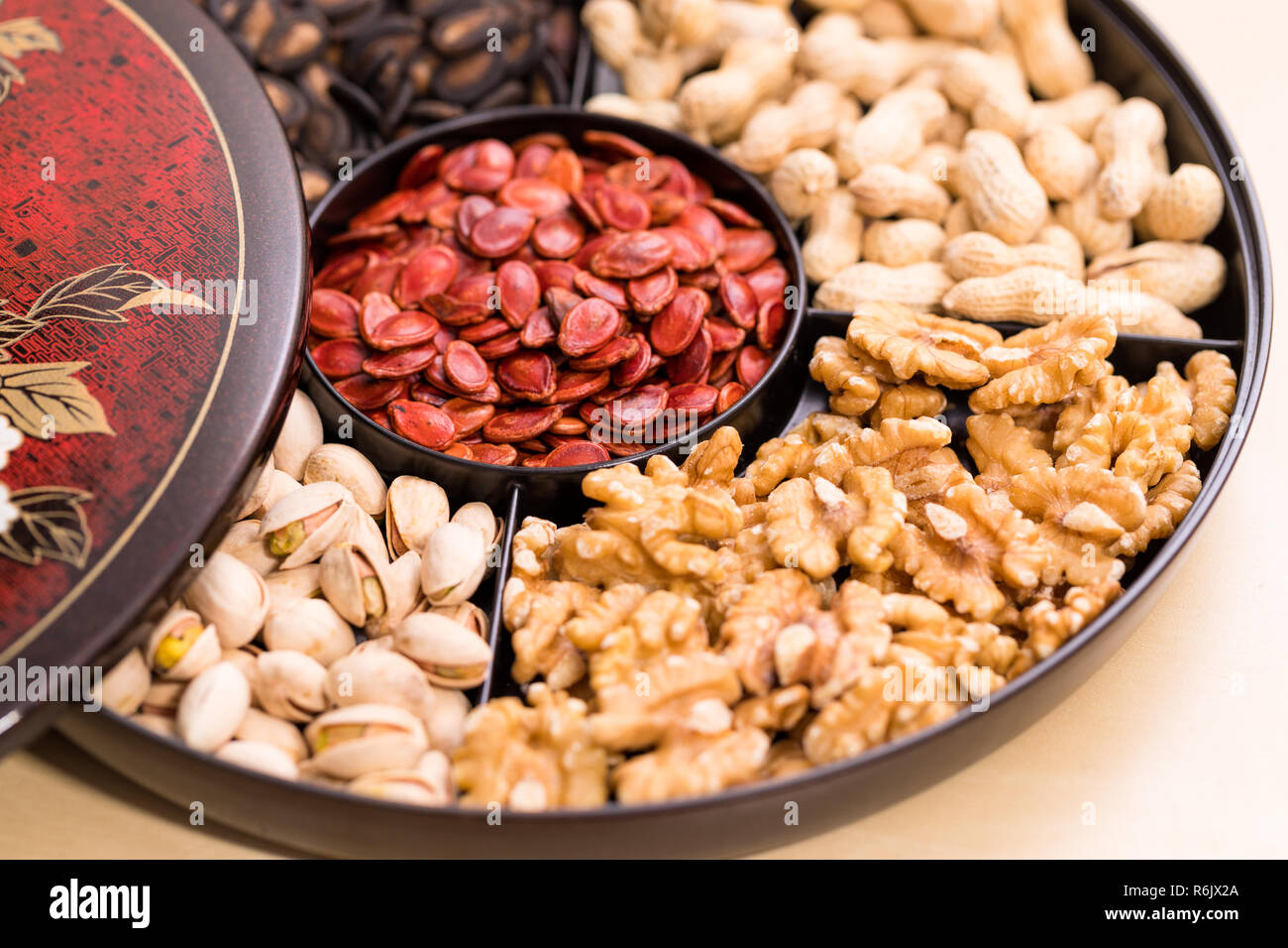 Assorted chinese snack tray Stock Photo - Alamy