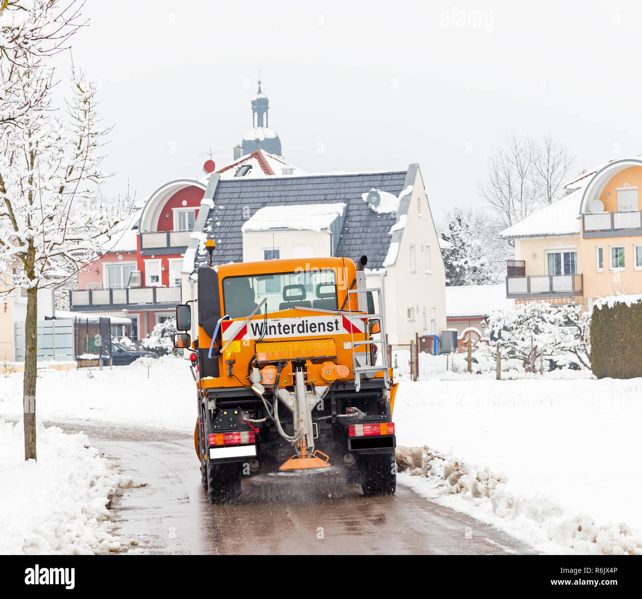 winter service vehicle in action Stock Photo - Alamy