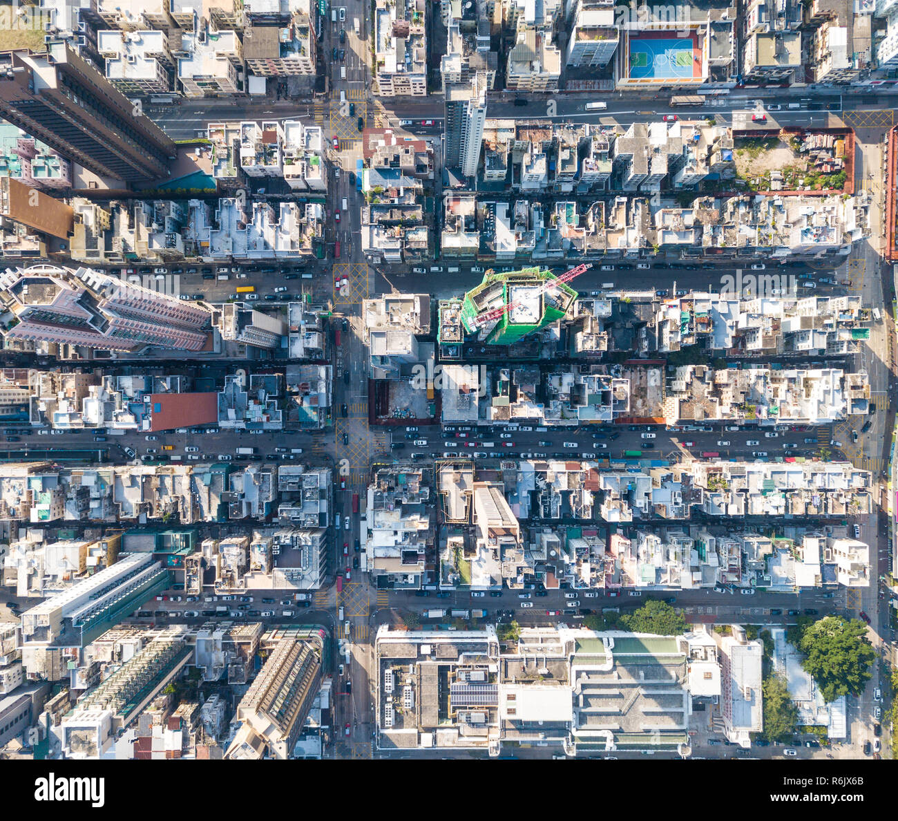 Top view of compact city in Hong Kong Stock Photo - Alamy