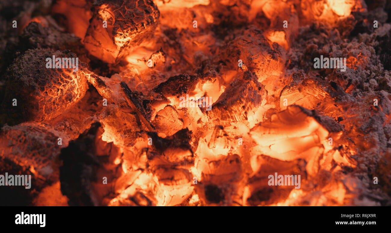 Charcoal on fire Stock Photo - Alamy