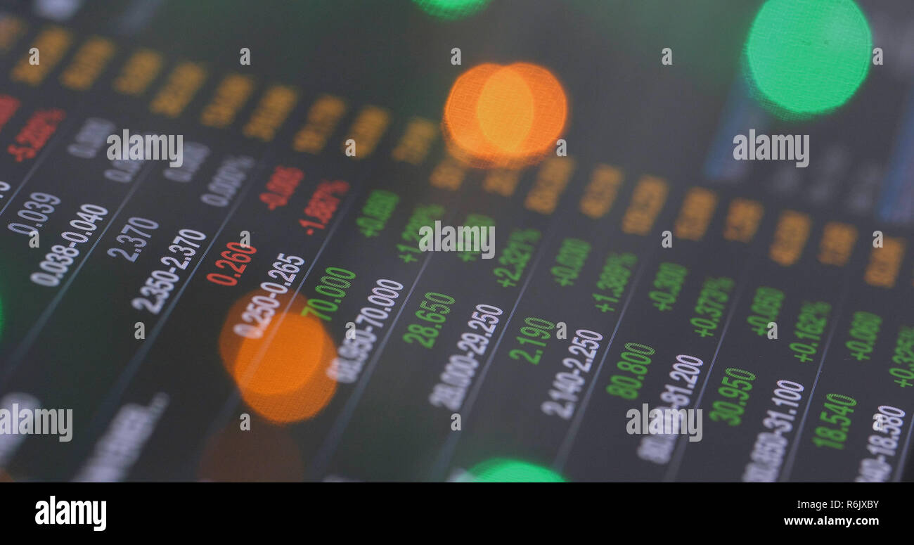 Stock market data graph Stock Photo - Alamy