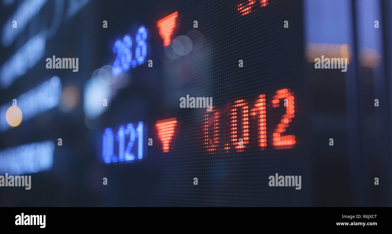 Stock market display Stock Photo - Alamy
