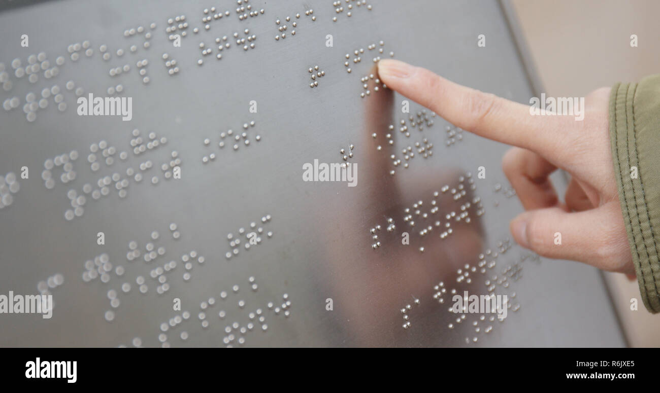 Braille blind outdoor hi-res stock photography and images - Alamy