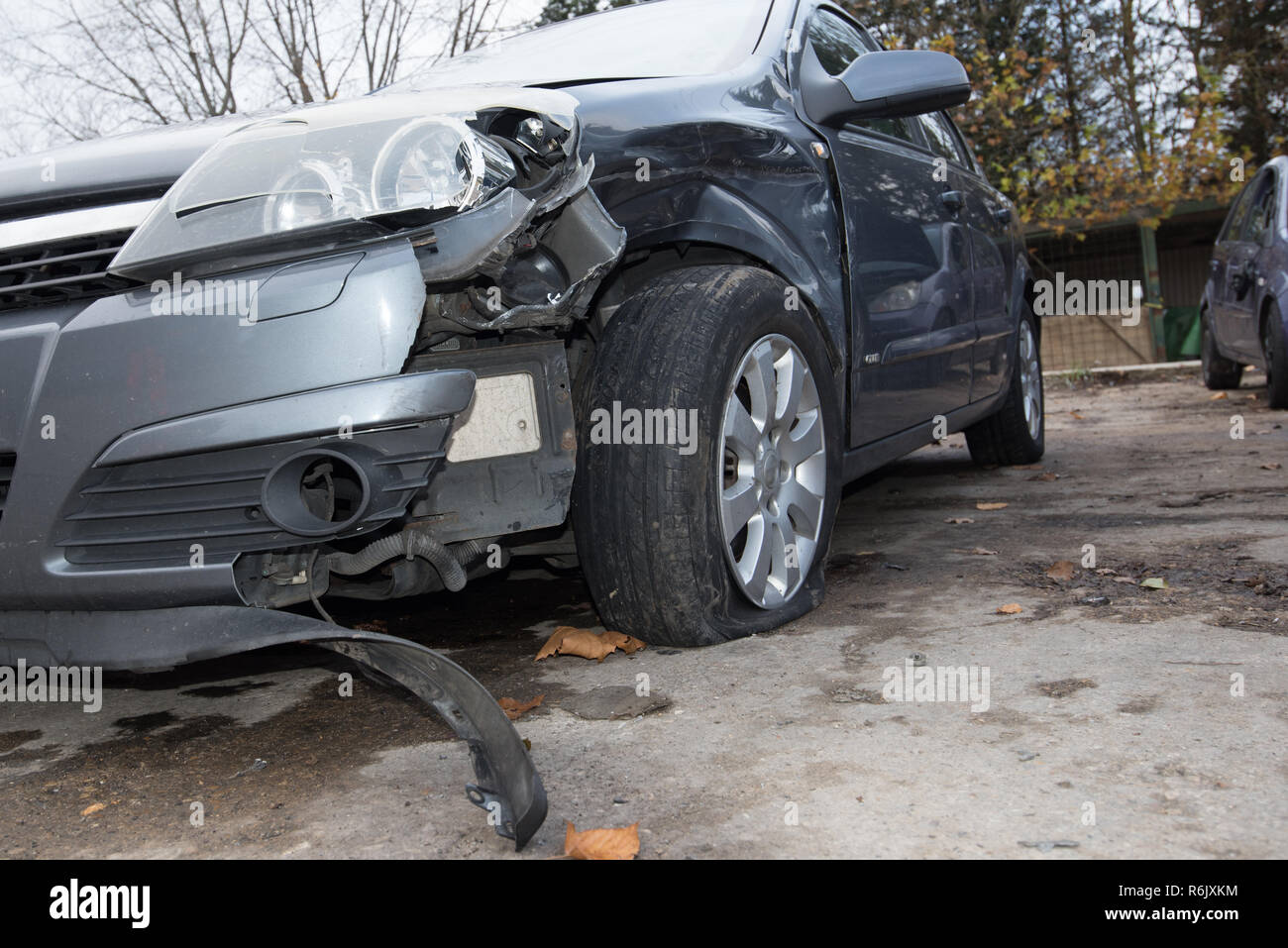 Car Crash: Damage and details to bodywork from non fatal accident RTC ...