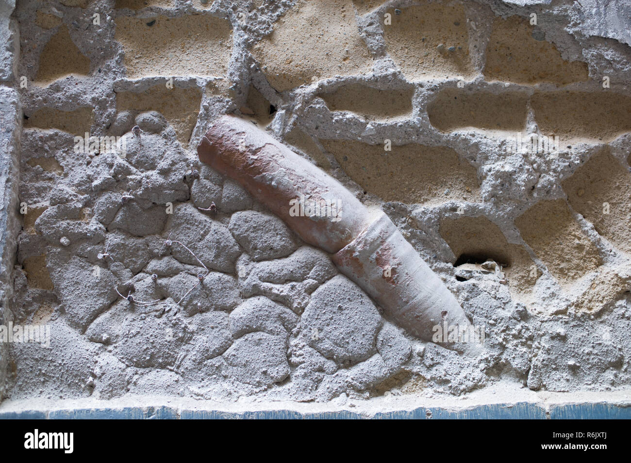 water drain pipe embedded in a wall Stock Photo - Alamy
