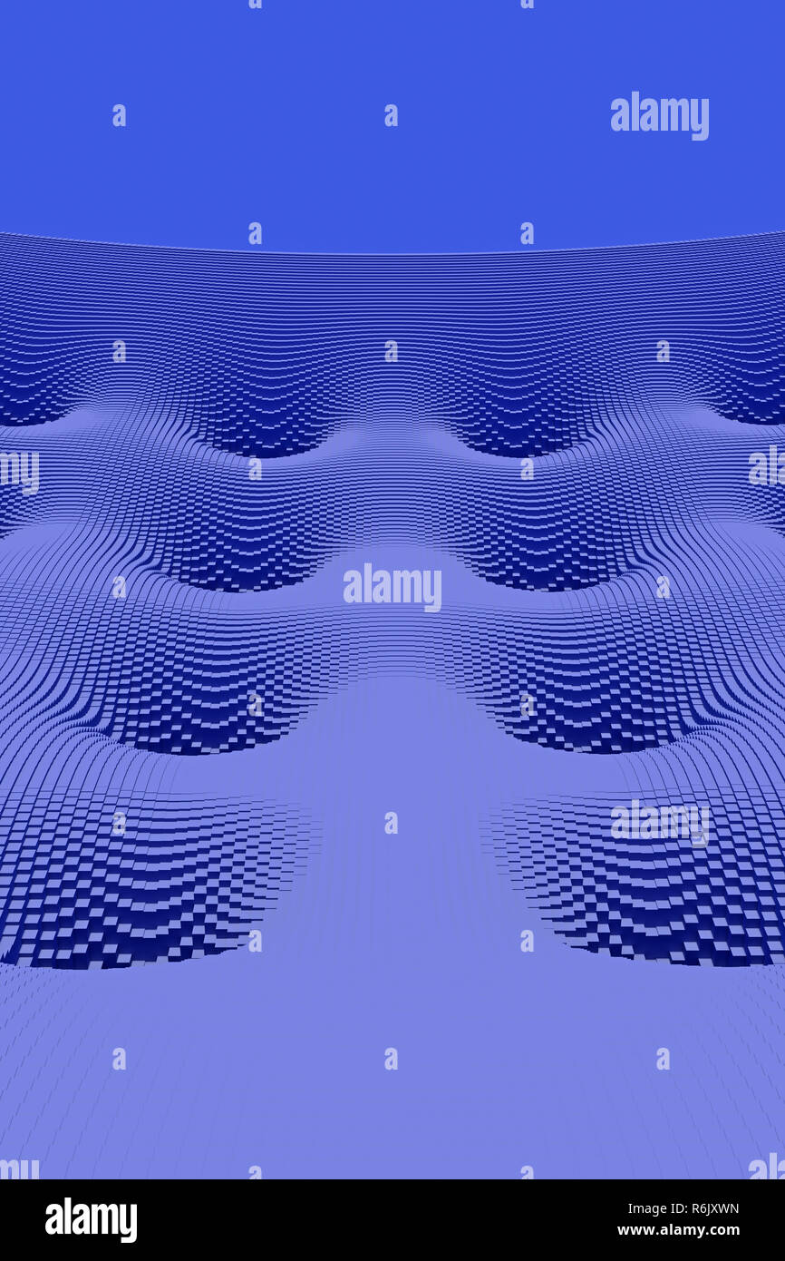 3d illustration of a landscape of potential funnels consisting of ...