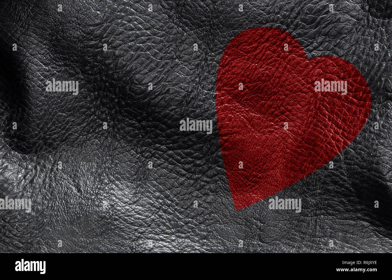 black leather with heart Stock Photo - Alamy