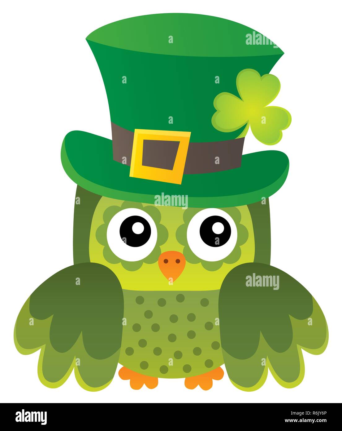 Green Owls Clipart