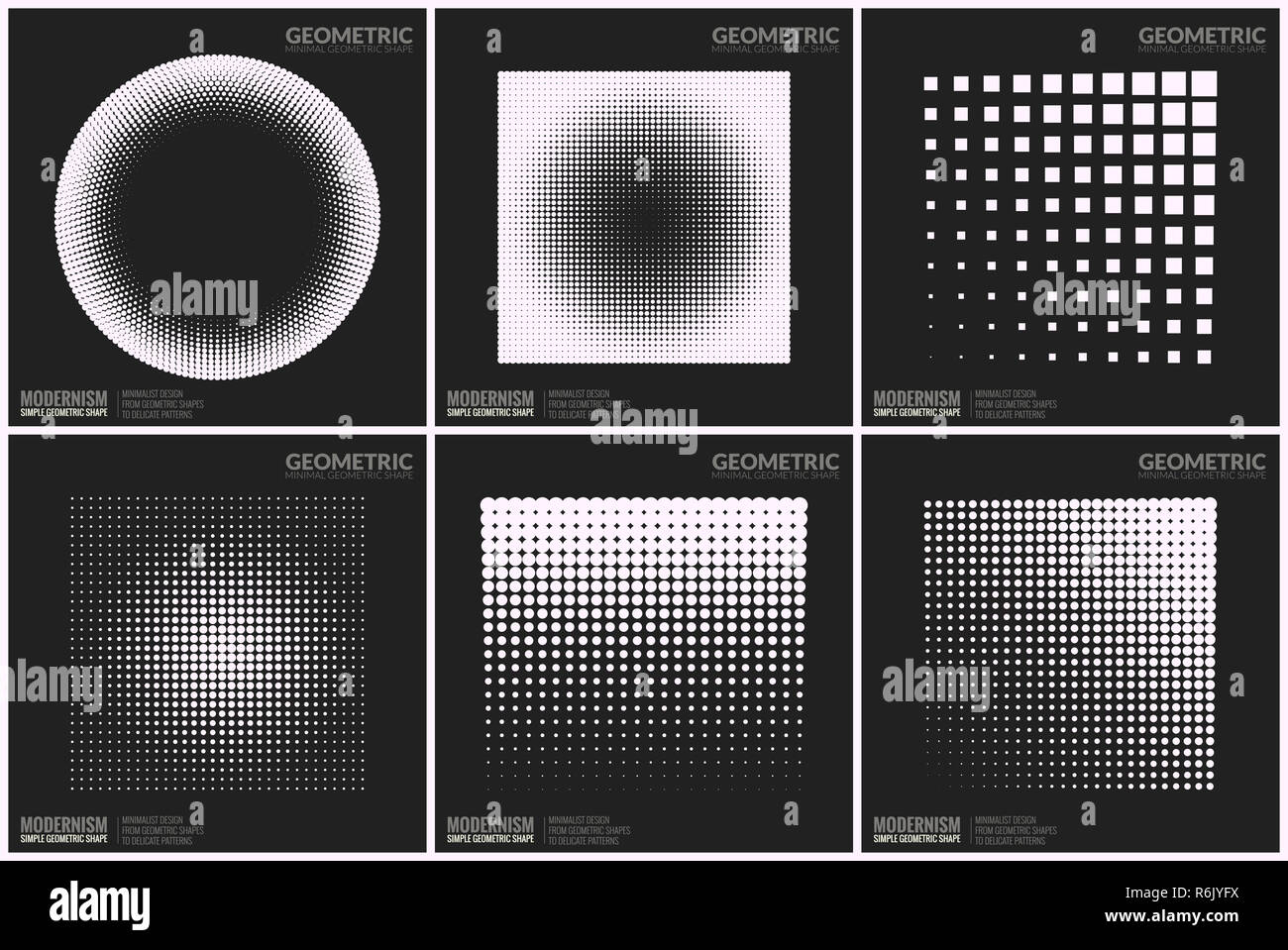 Universal Halftone Geometric Shapes For Design Stock Photo - Alamy