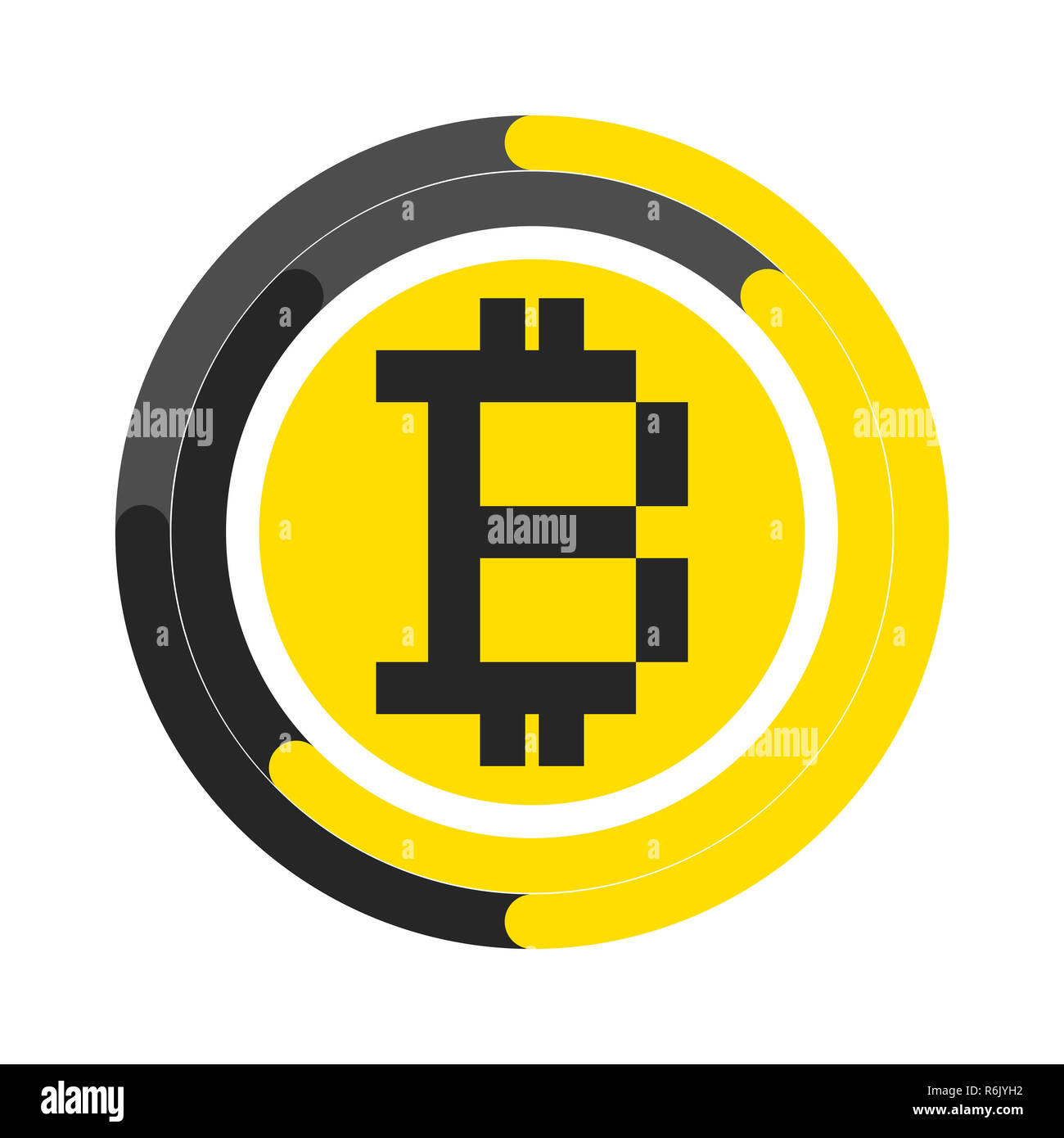Vector symbol of bitcoin technology Stock Photo - Alamy