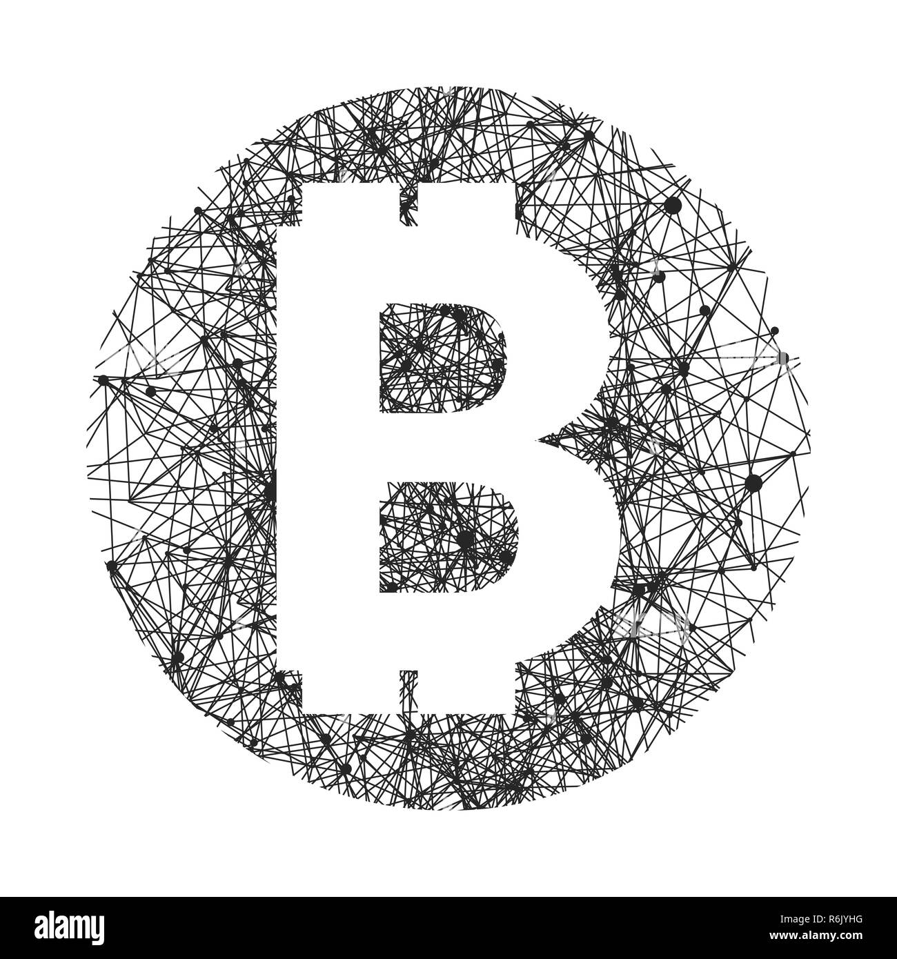 Vector symbol of bitcoin technology Stock Photo - Alamy
