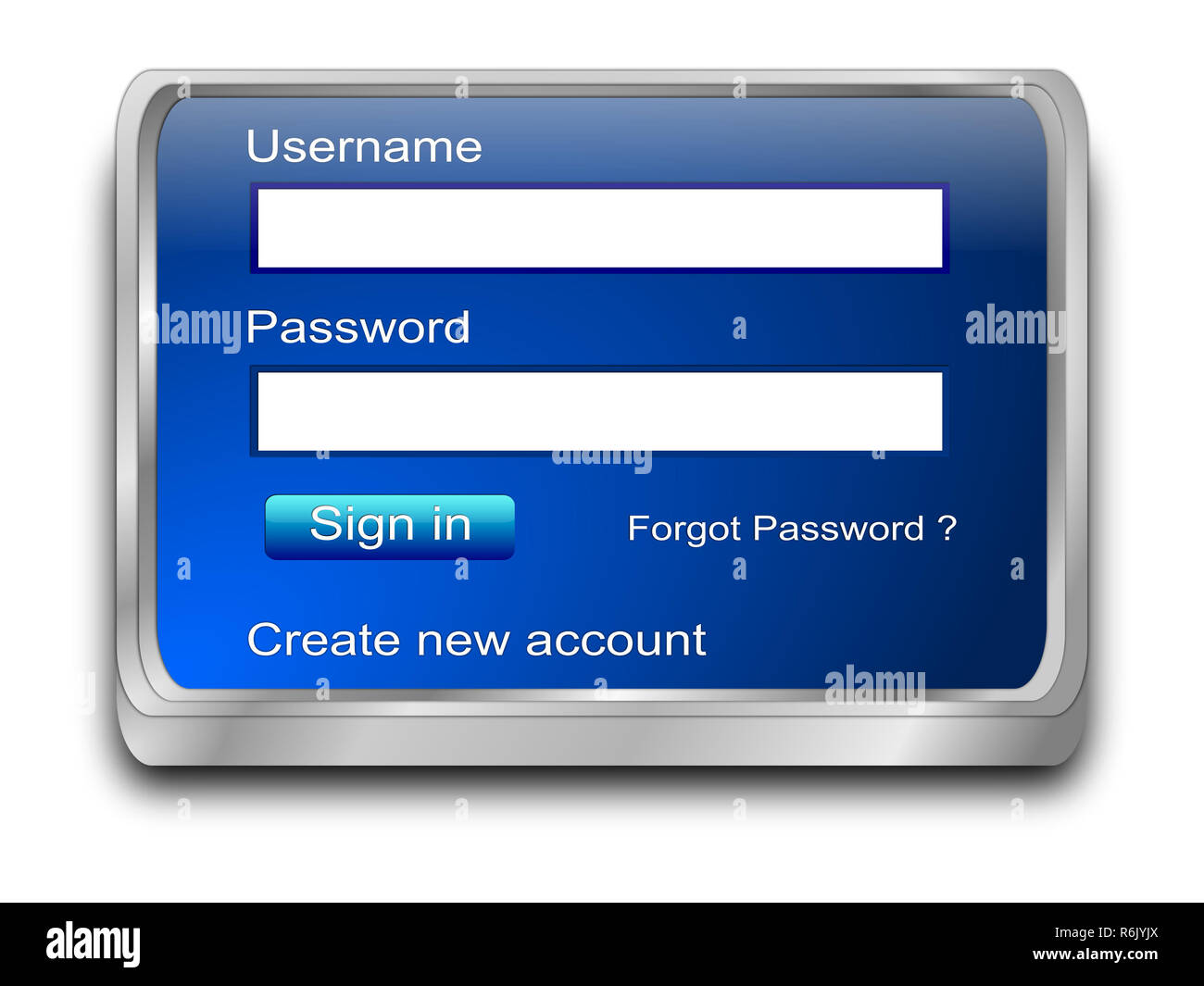 Webpage login Cut Out Stock Images & Pictures - Alamy