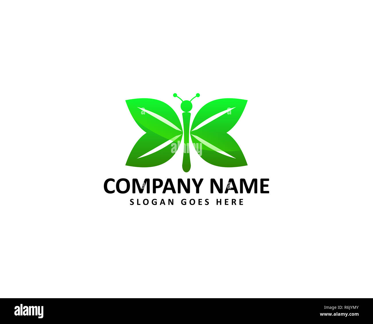 leaf butterfly logo Stock Photo - Alamy