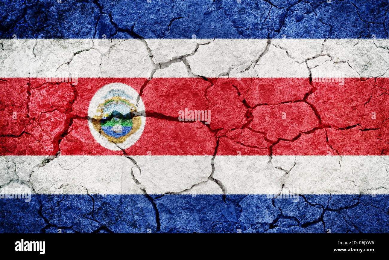 Republic of Costa Rica flag Stock Photo - Alamy