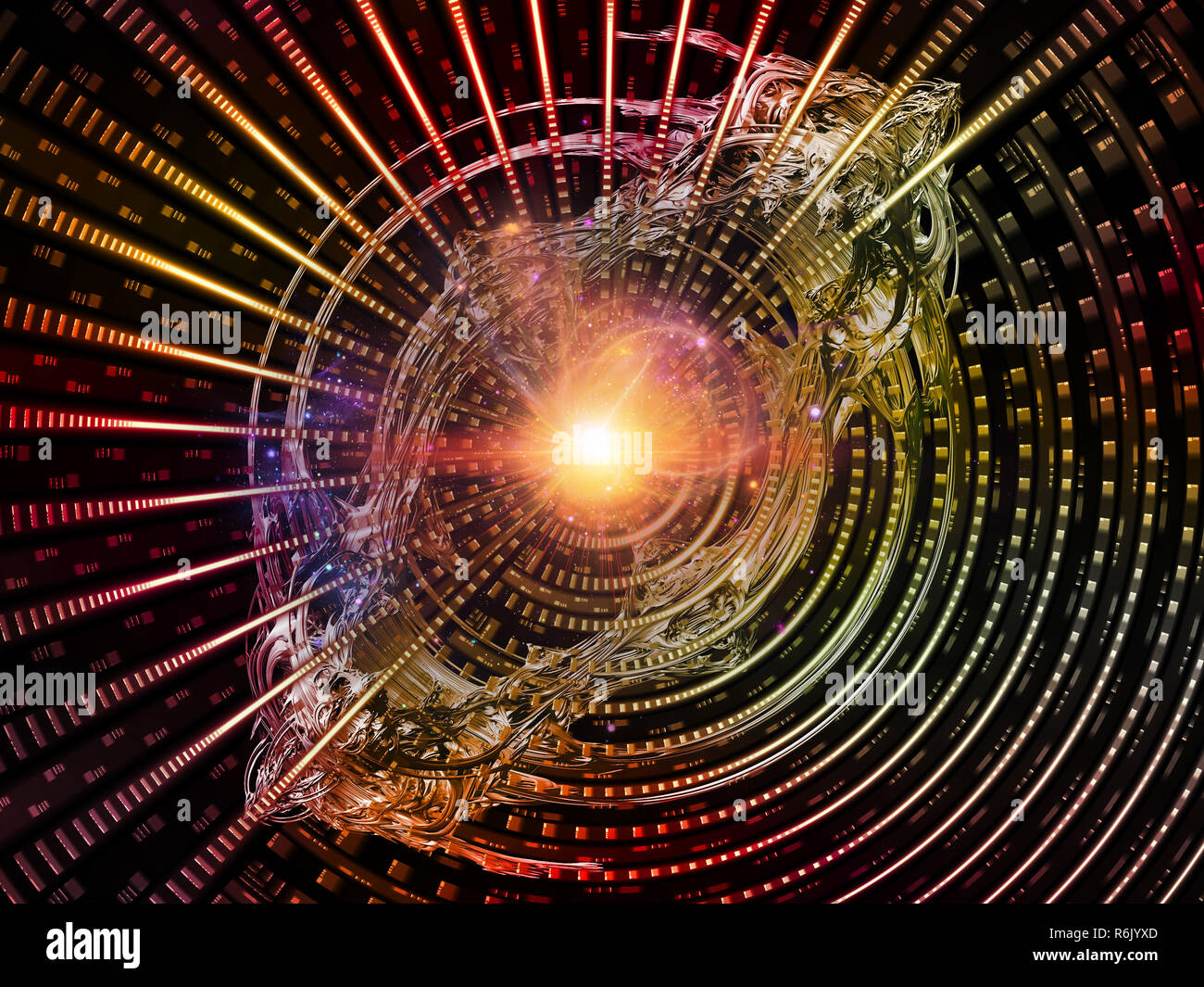 Computing Radial Rays Stock Photo - Alamy