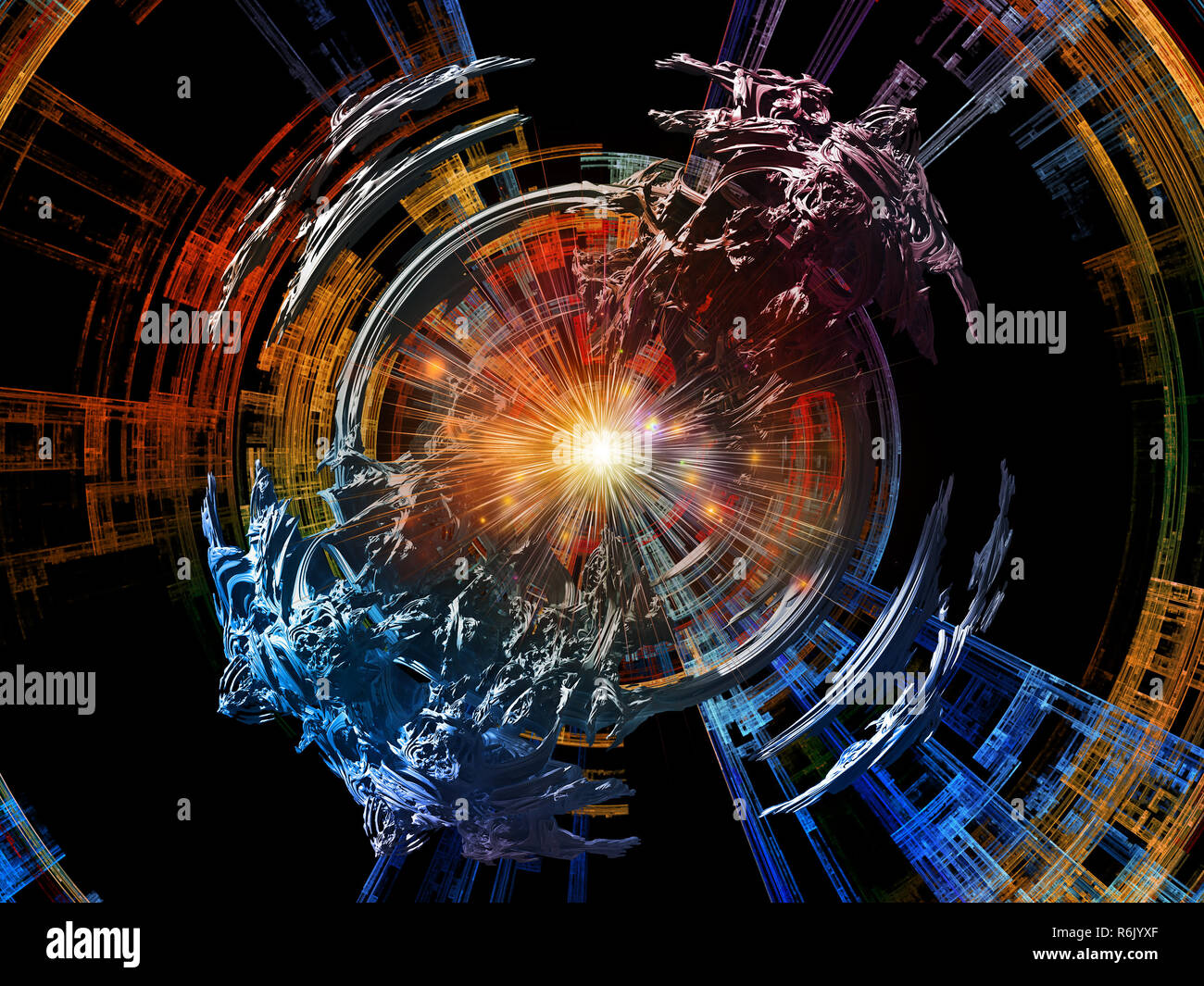 Energy of Radial Rays Stock Photo - Alamy