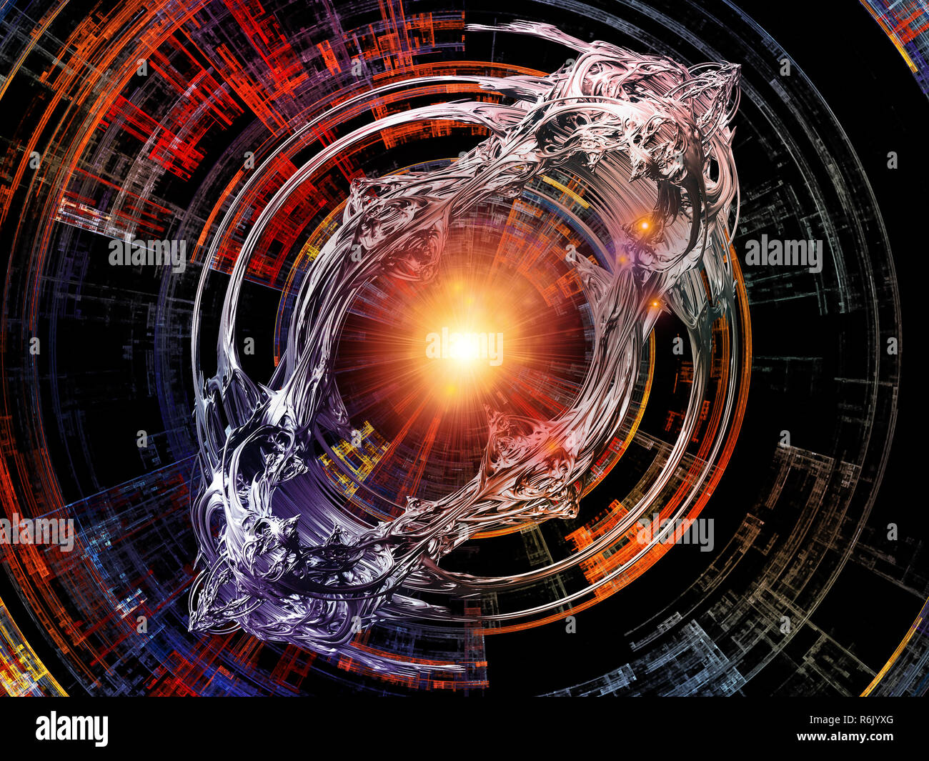 Conceptual Radial Rays Stock Photo - Alamy