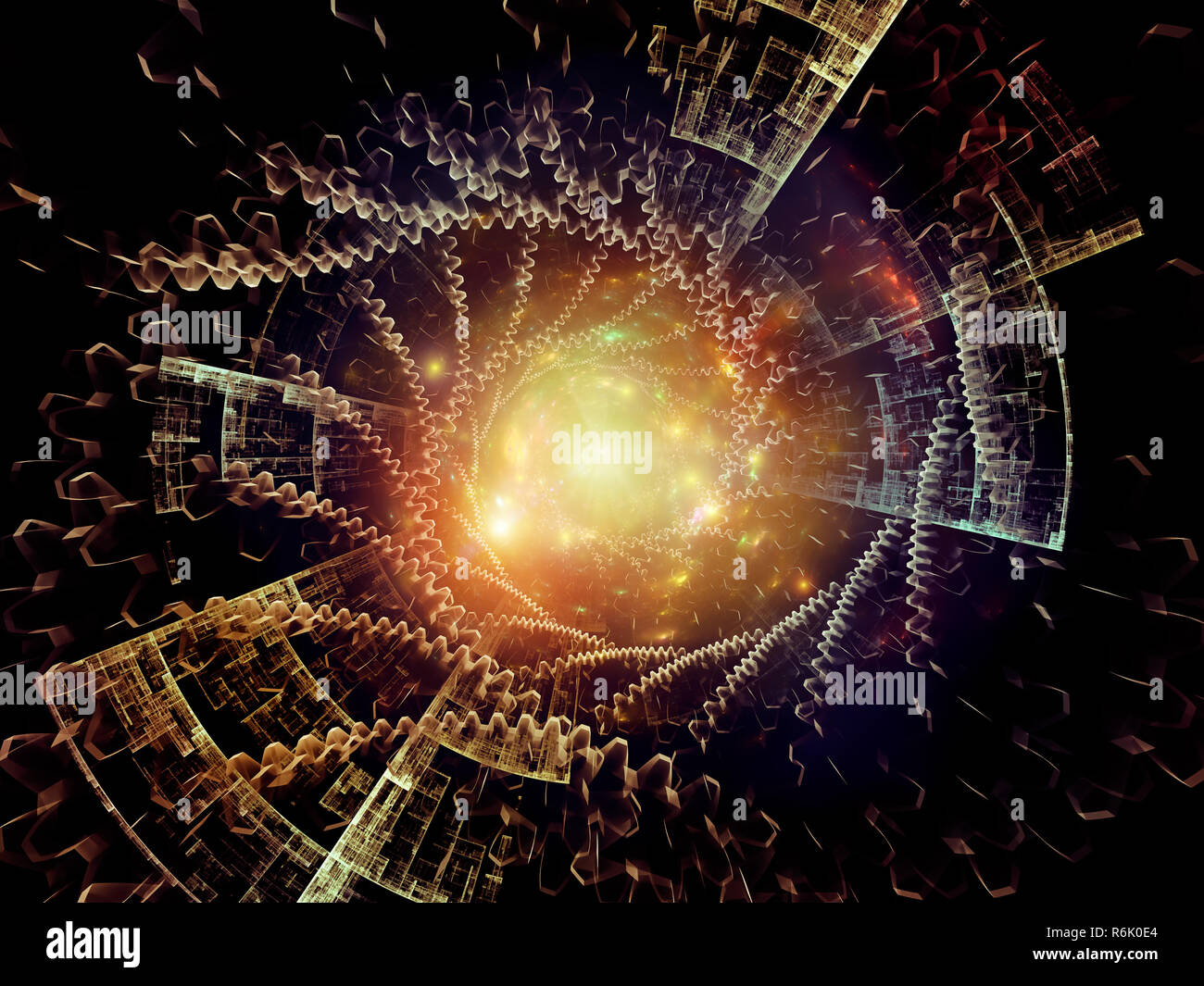 Visualization of Radial Fractal Texture Stock Photo - Alamy