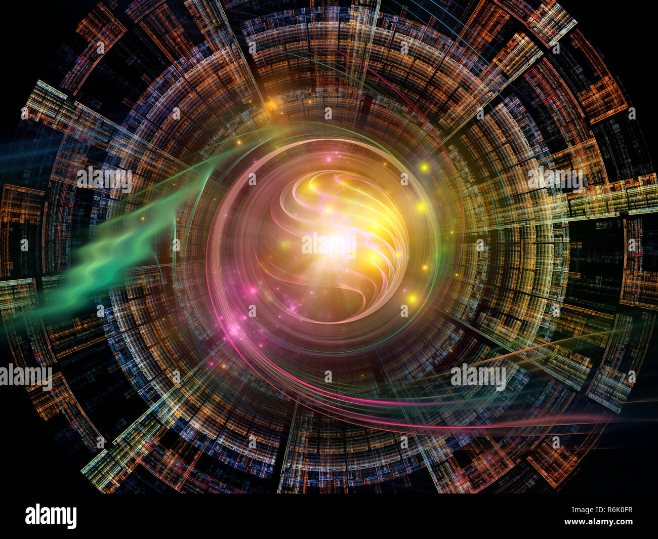 Layers of Radial Fractal Texture Stock Photo - Alamy