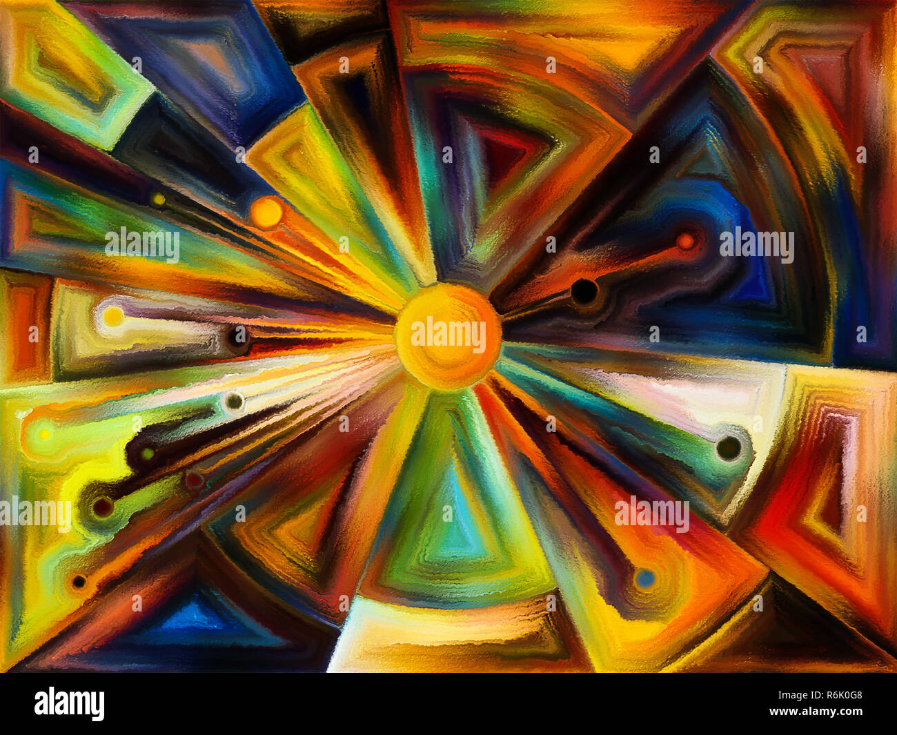 Radial stained glass design Stock Photo - Alamy