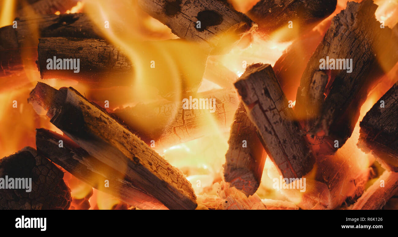 Charcoal fire at outdoor Stock Photo - Alamy