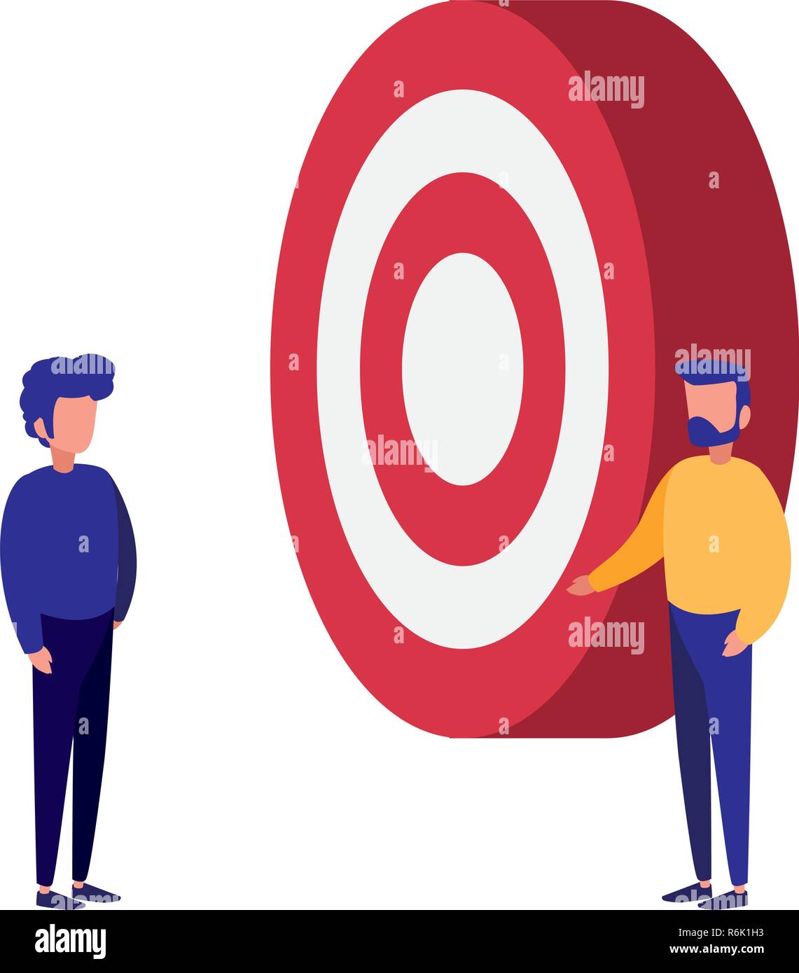 businessmen and target company success vector illustration Stock Vector ...