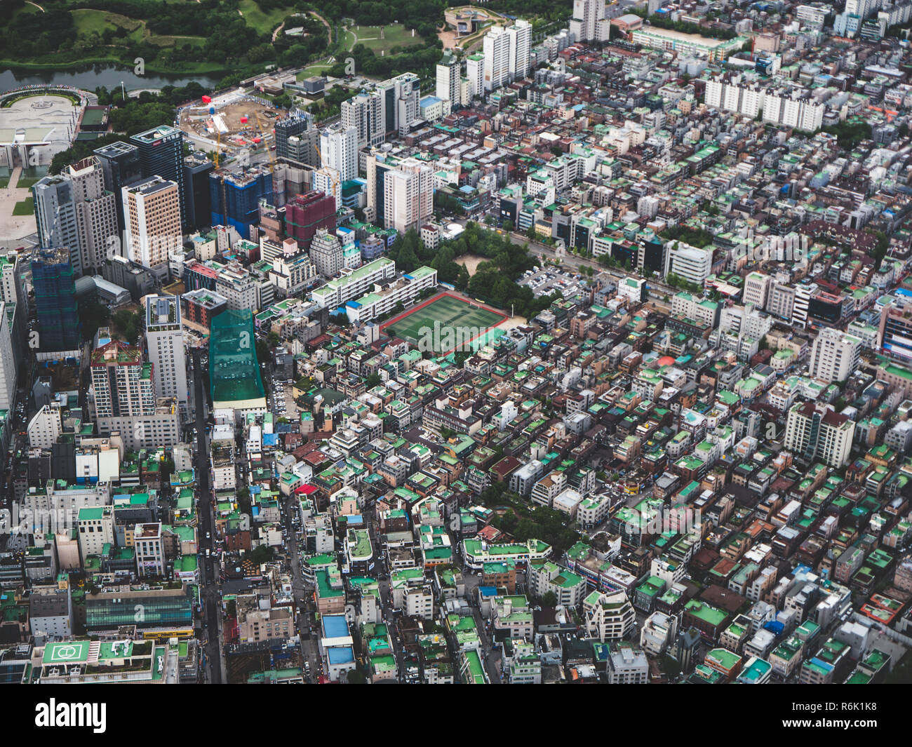 The view to Seoul city from the air. South Korea Stock Photo - Alamy