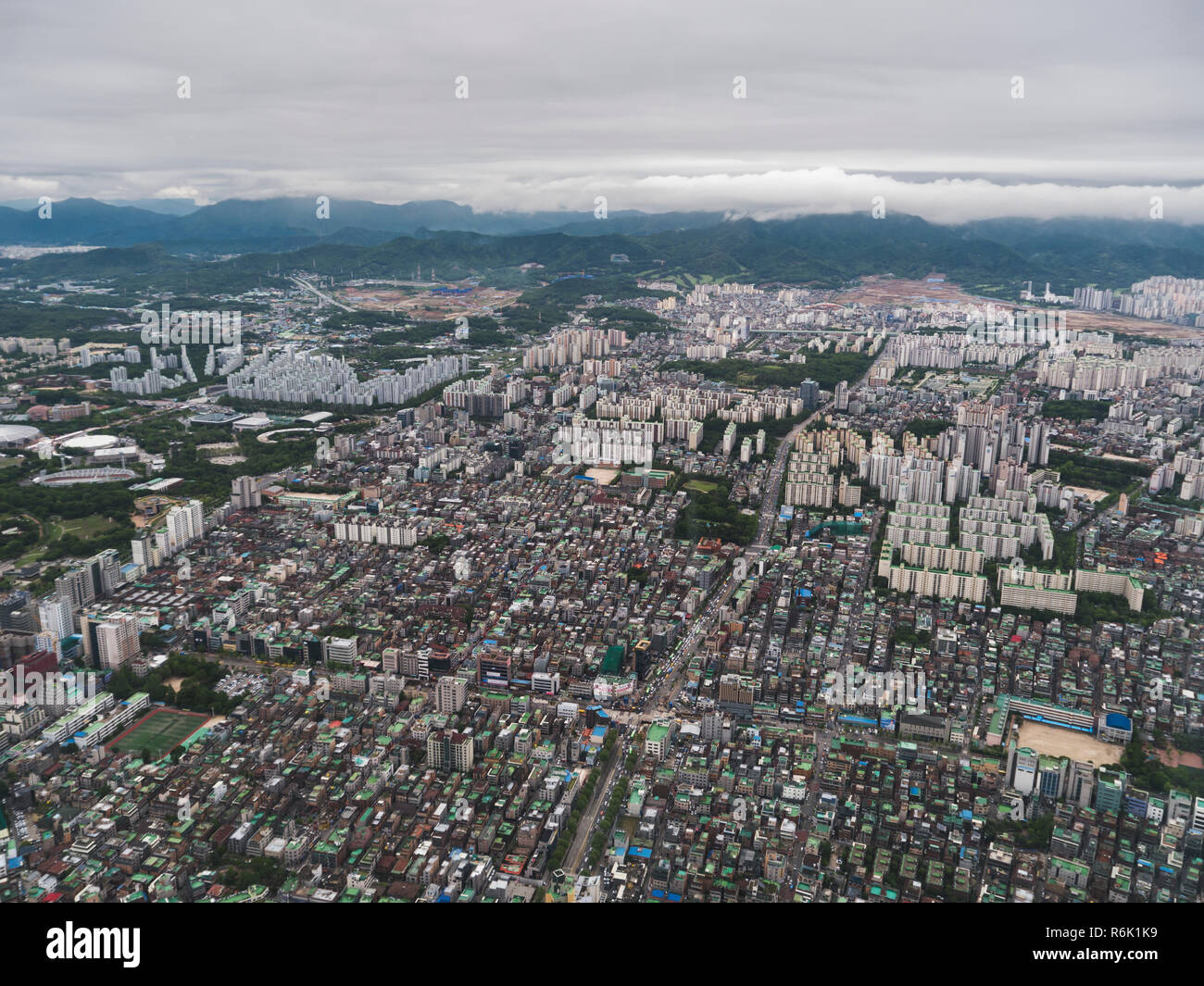 The view to Seoul city from the air. South Korea Stock Photo - Alamy