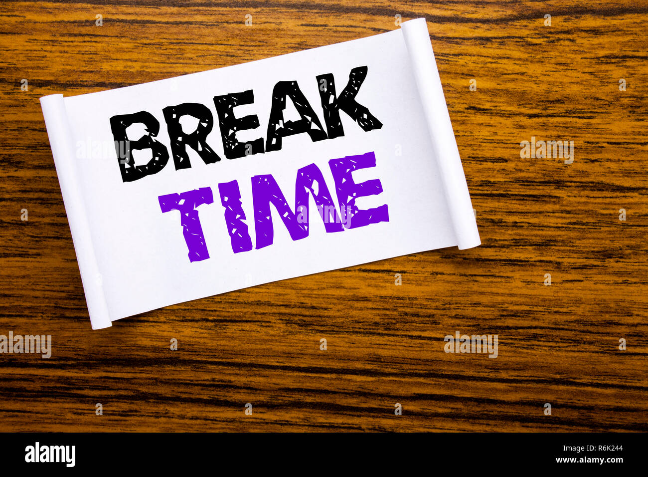 Word, writing Break Time. Business concept for Stop Pause From Work ...