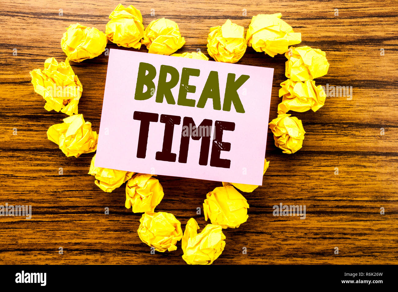 Word, writing Break Time. Business concept for Stop Pause From Work ...