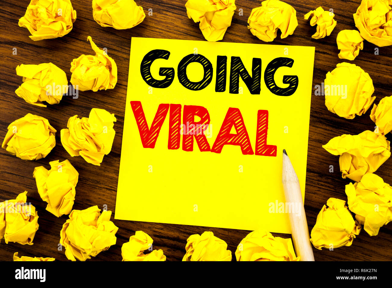 Writing text showing Going Viral. Business concept for Social Viral ...