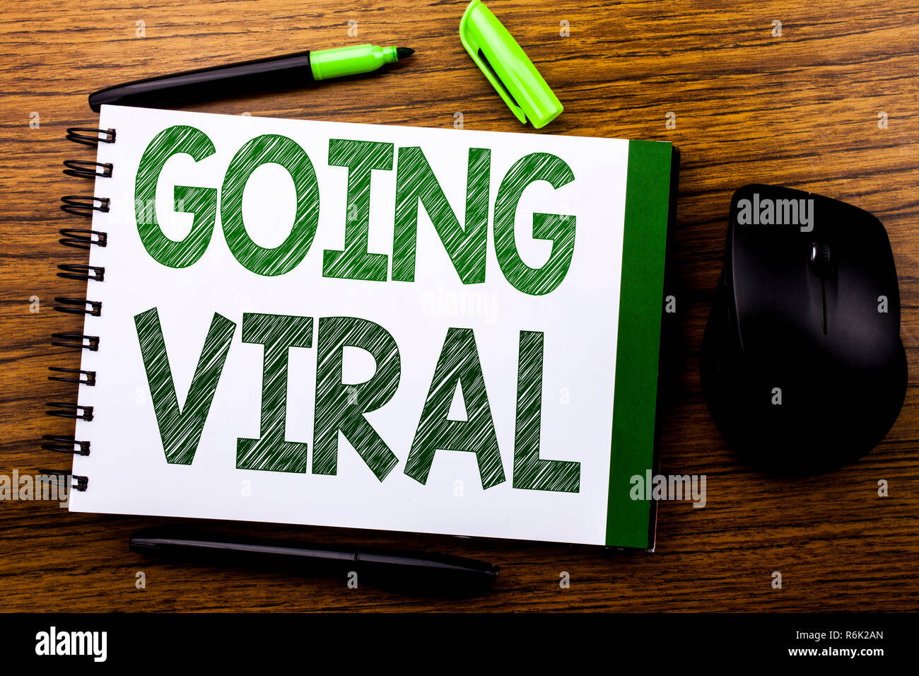 Handwriting Announcement text showing Going Viral. Business concept for ...