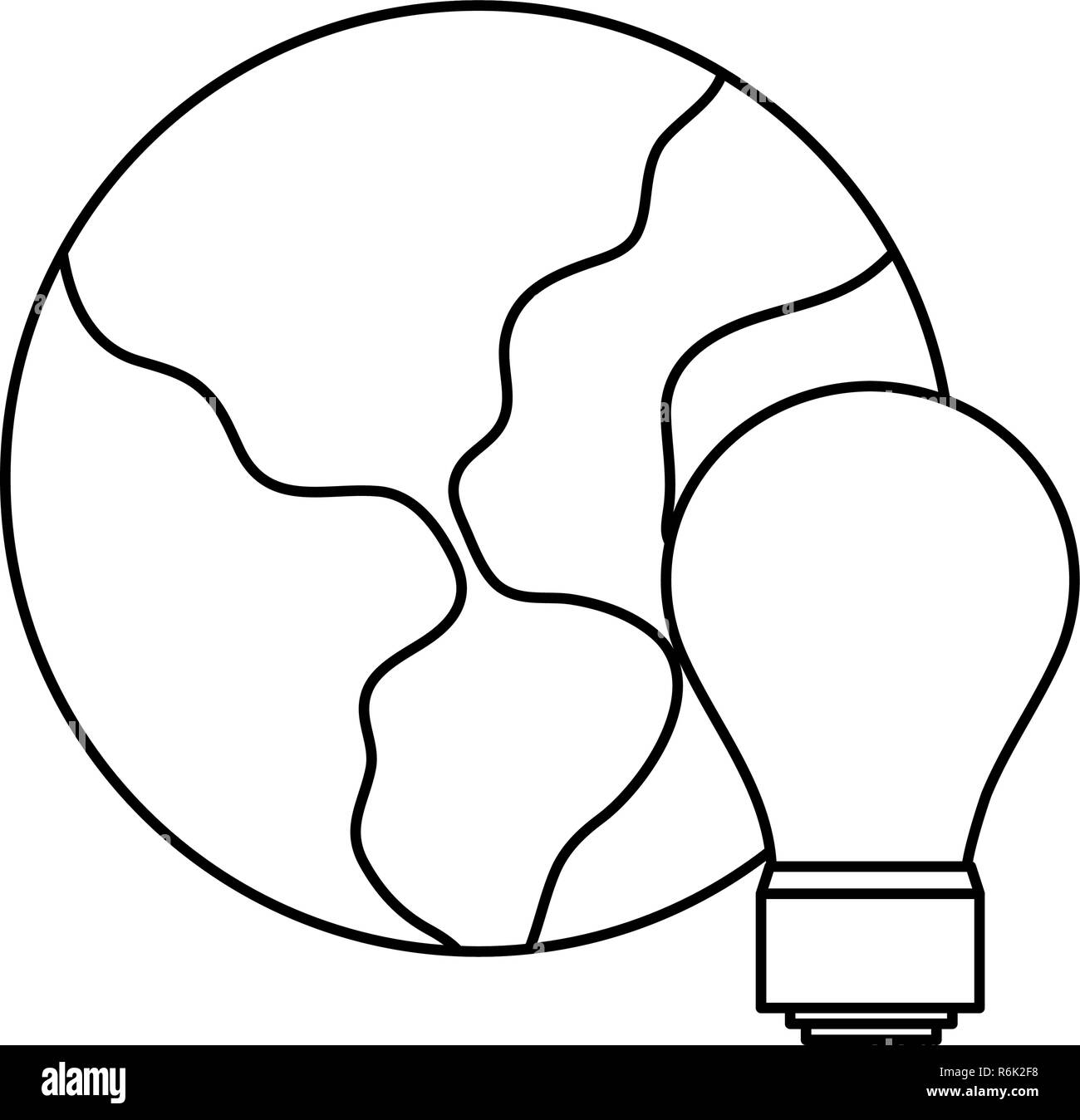business world bulb light creativity vector illustration Stock Vector ...