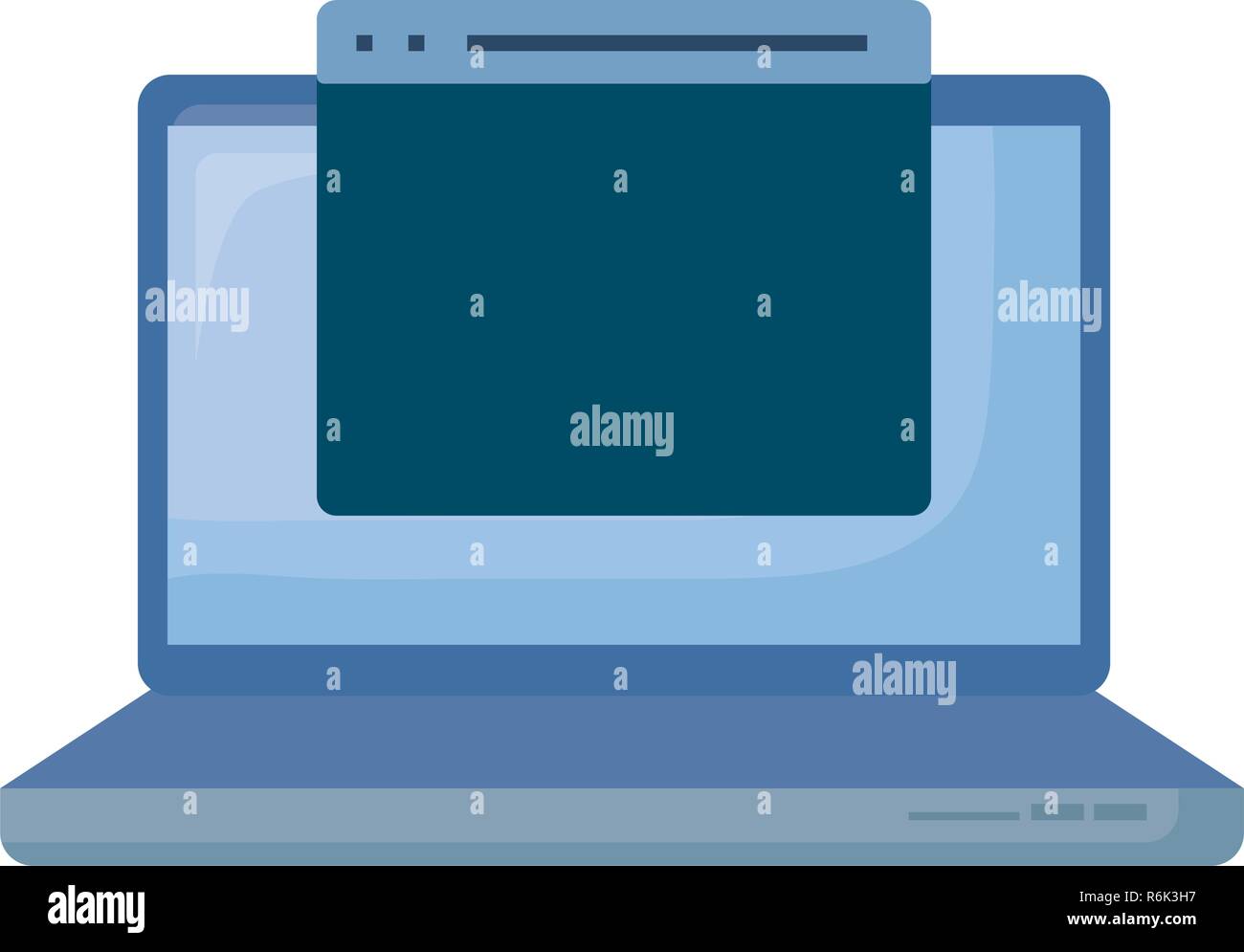 laptop computer website on white background vector illustration Stock ...
