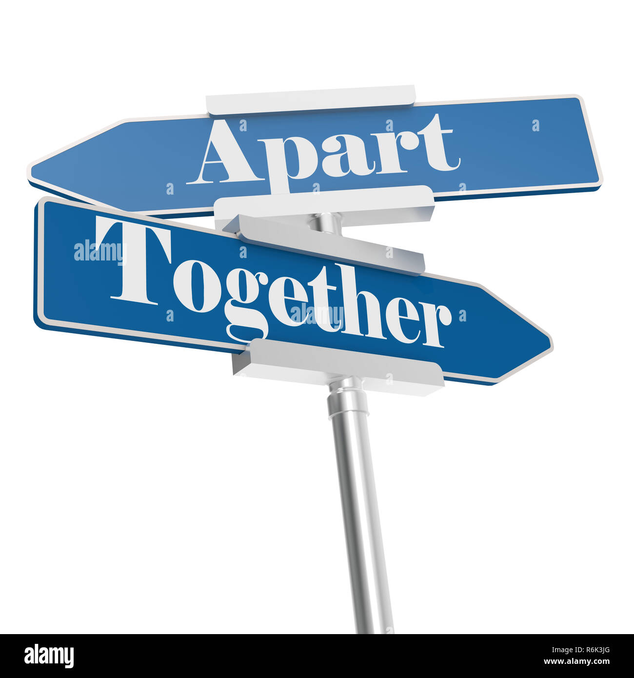 Together and Apart signs Stock Photo - Alamy