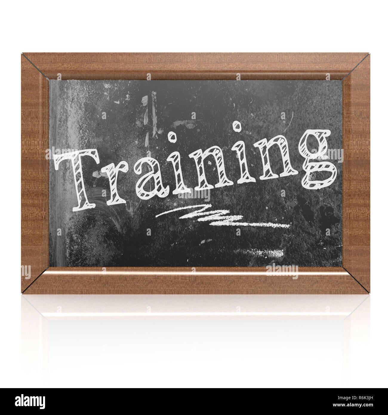 Training text written on blackboard Stock Photo - Alamy