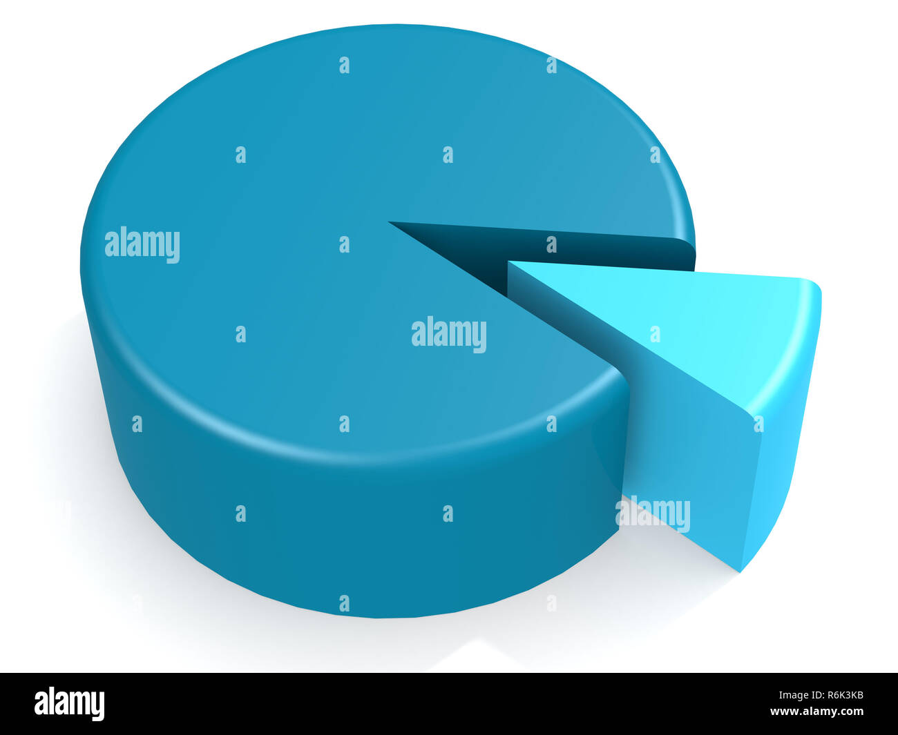 Blue pie chart with 10 percent Stock Photo - Alamy
