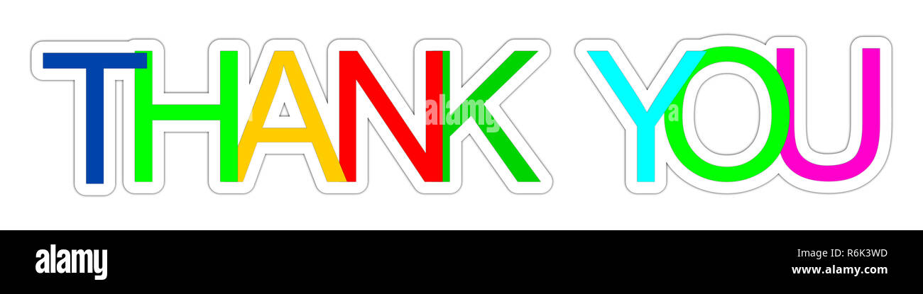 colorful Thank you Banner â€“ illustration Stock Photo - Alamy