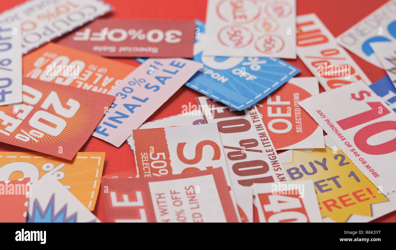 Pile of coupons hi-res stock photography and images - Alamy