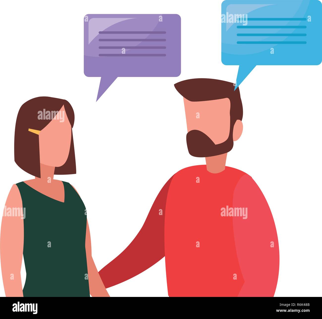 business man and woman talking dialogue vector illustration Stock ...