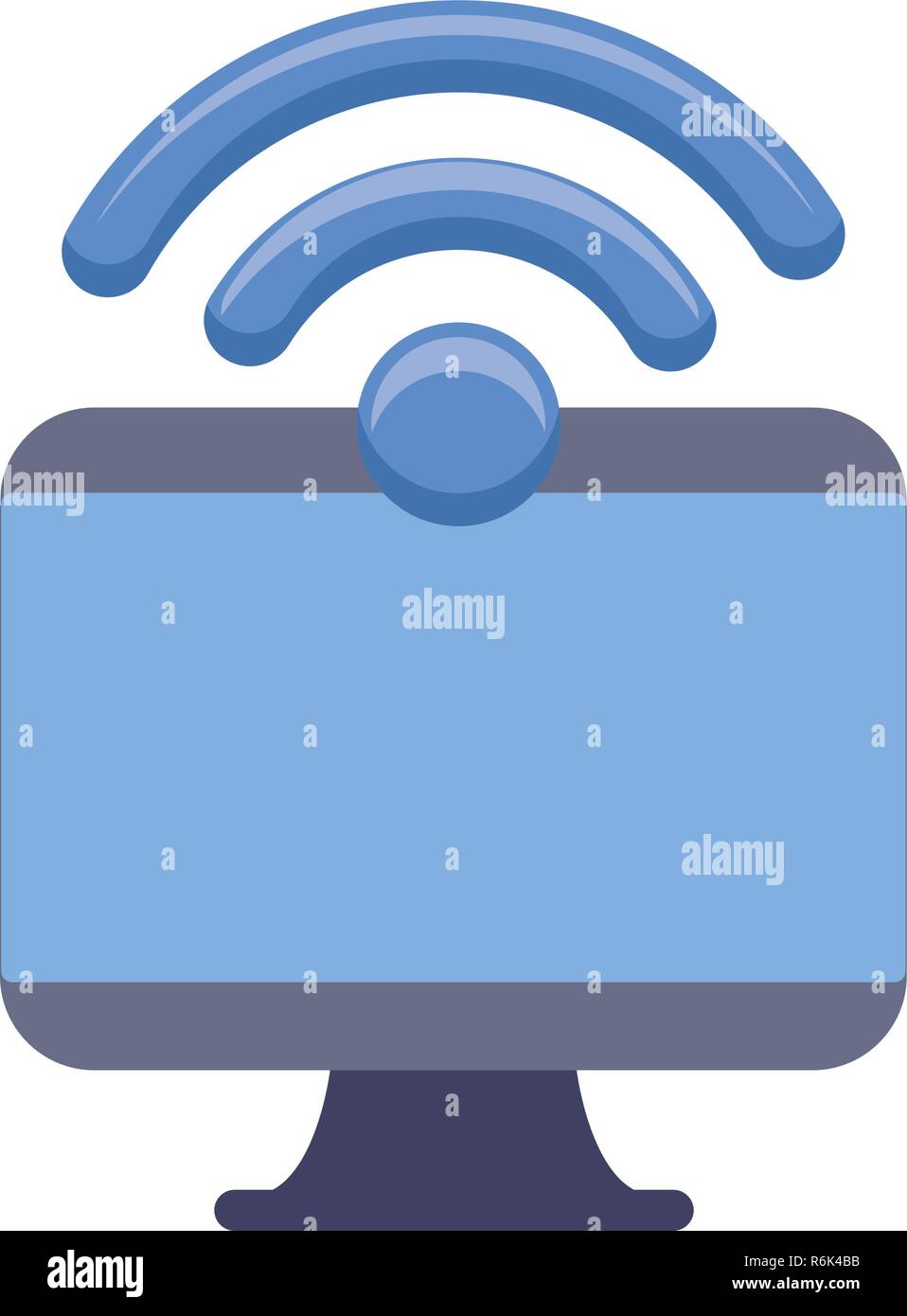 computer wifi internet white background vector illustration Stock ...
