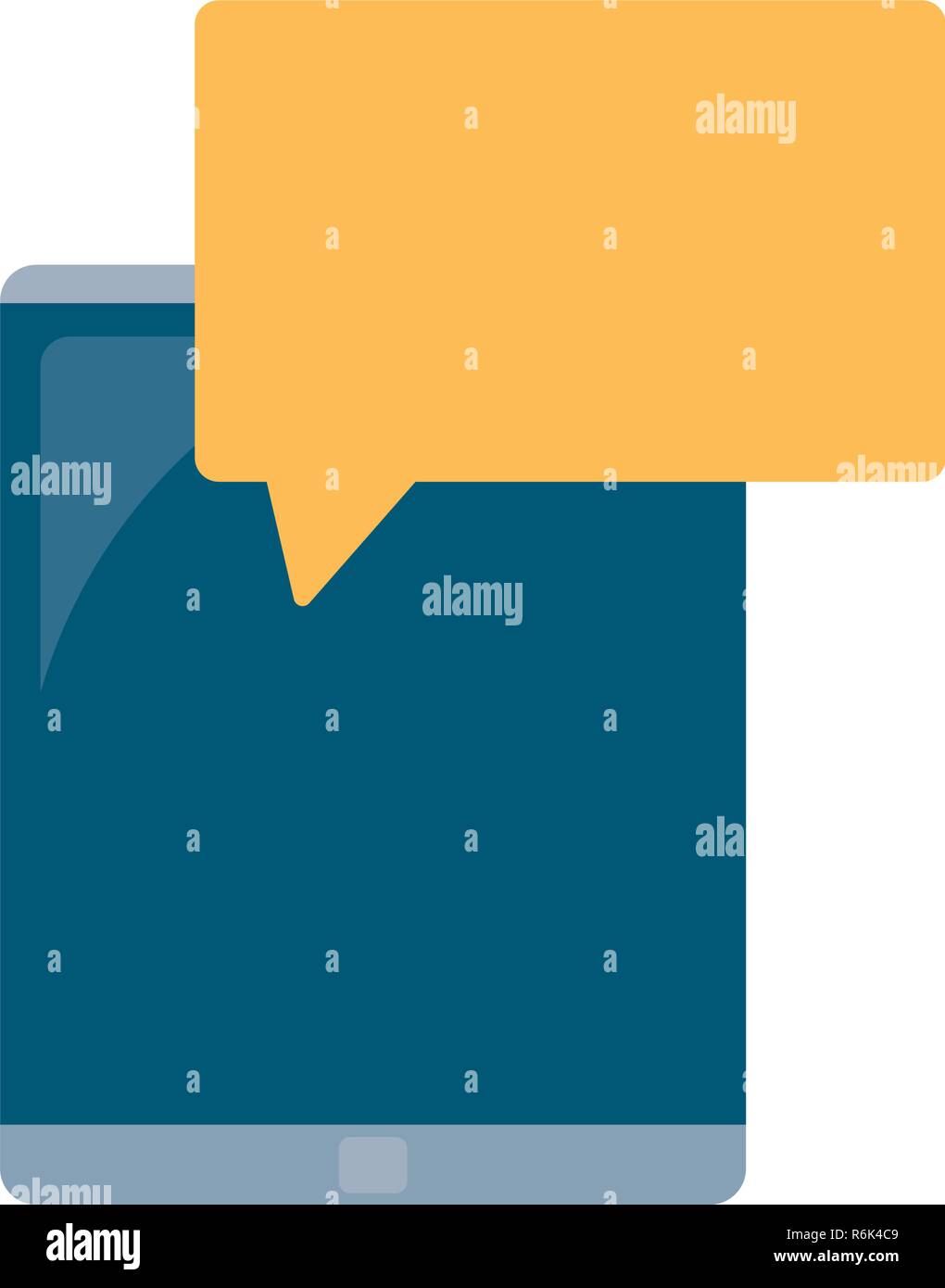 mobile speech bubble on white background vector illustration Stock ...