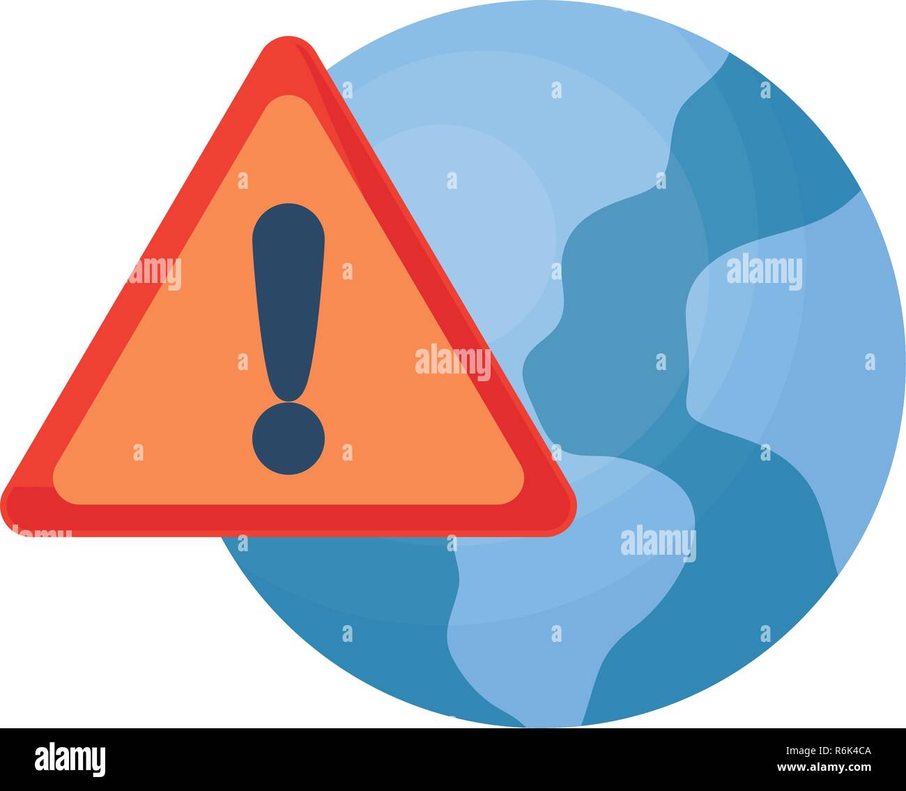 world warning sign on white background vector illustration Stock Vector ...