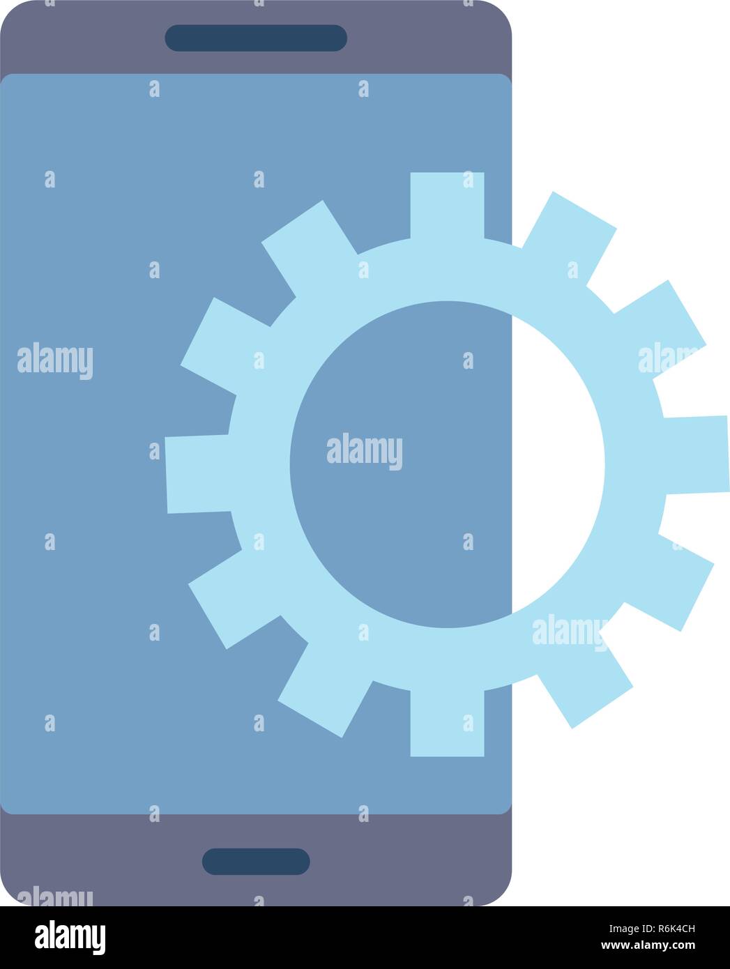 smartphone gear on white background vector illustration Stock Vector ...