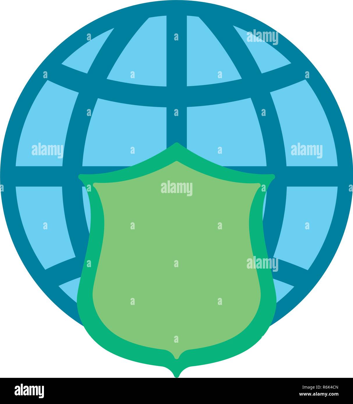 world shield protection on white background vector illustration Stock ...