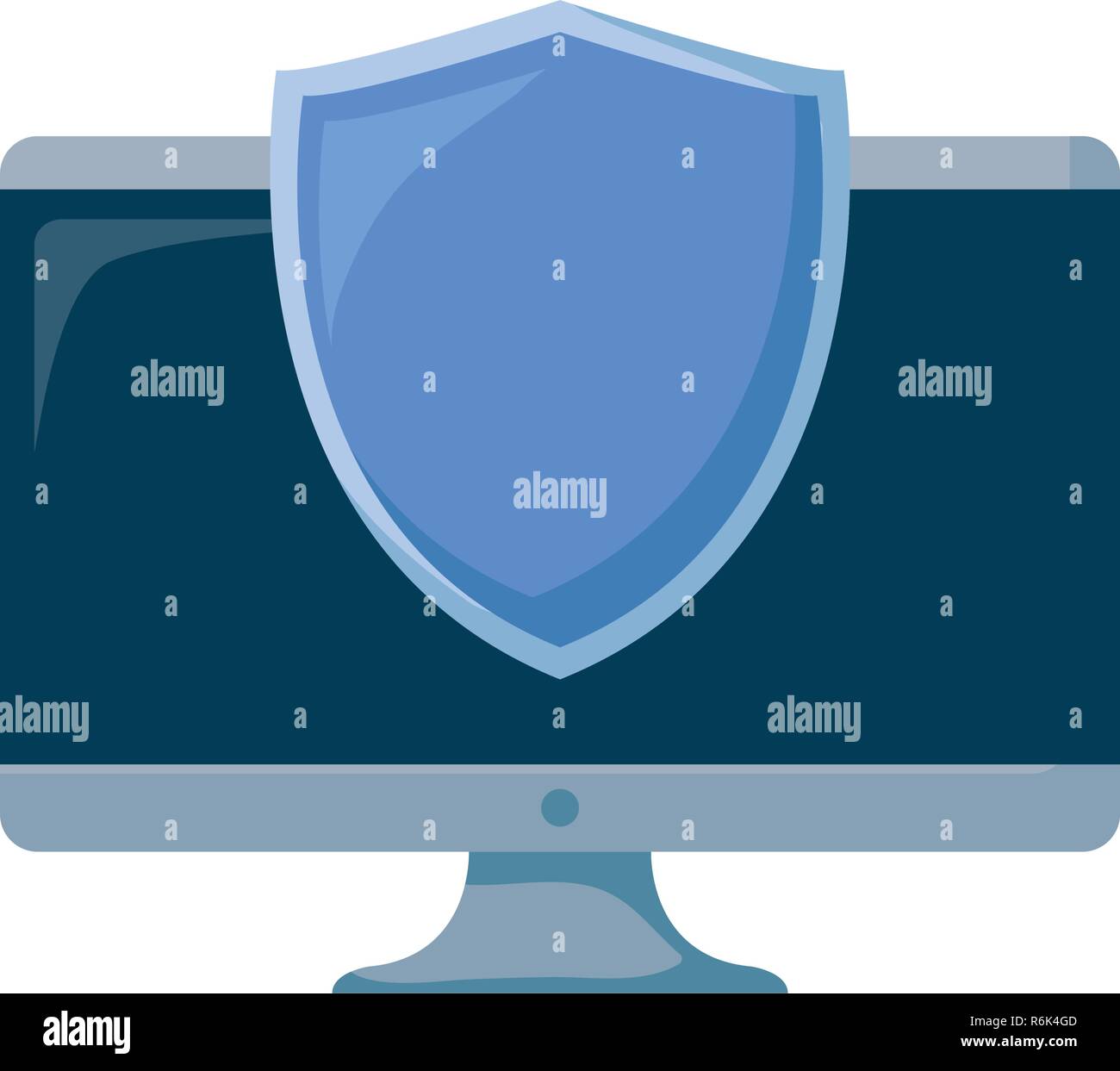 computer shield protection on white background vector illustration ...