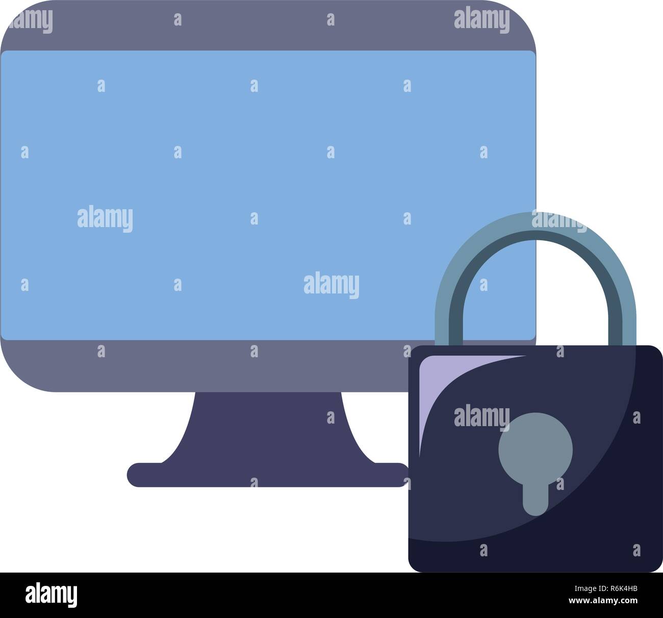 computer security on white background vector illustration Stock Vector ...