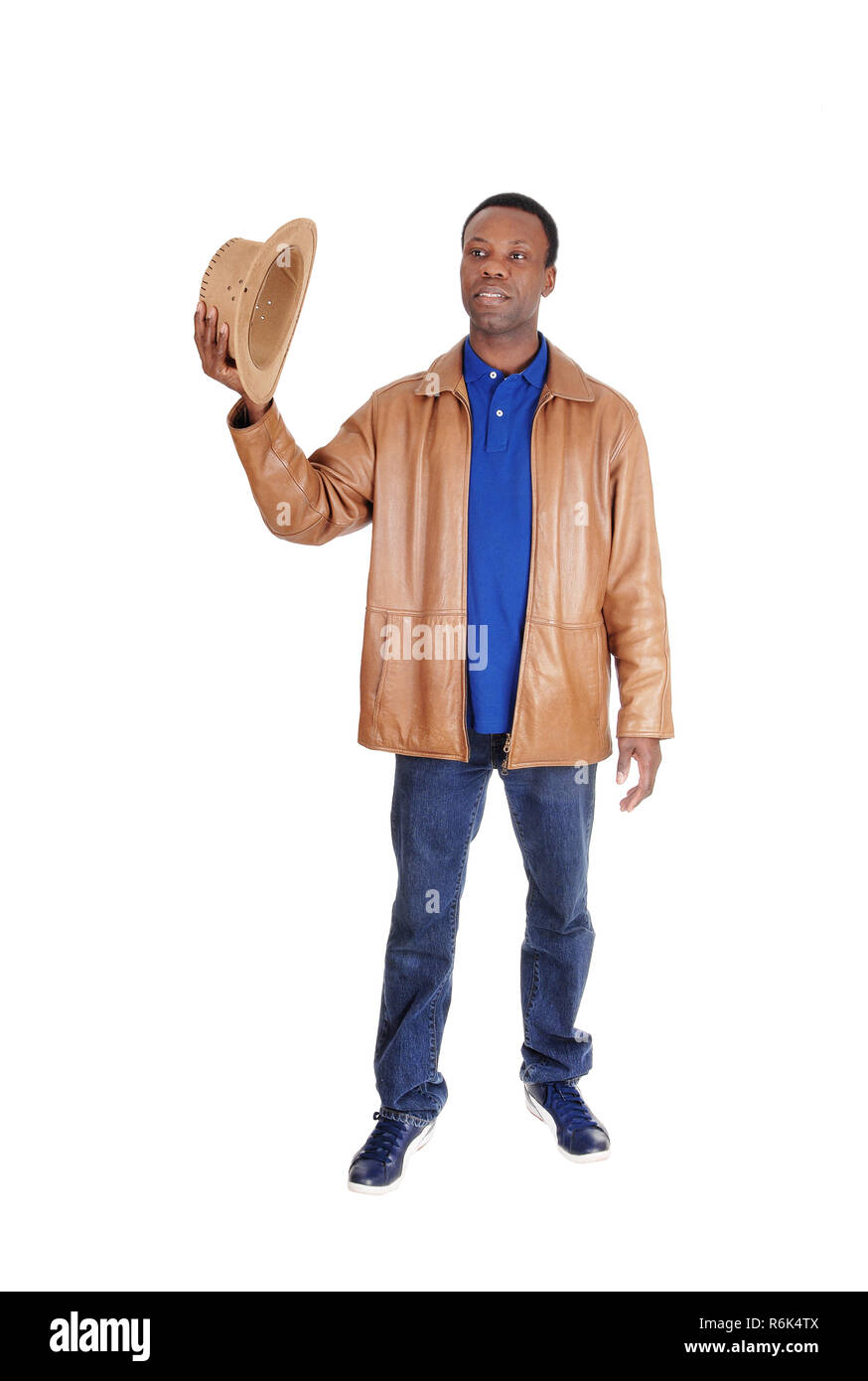 Delighted brunette in brown jacket hi-res stock photography and images ...