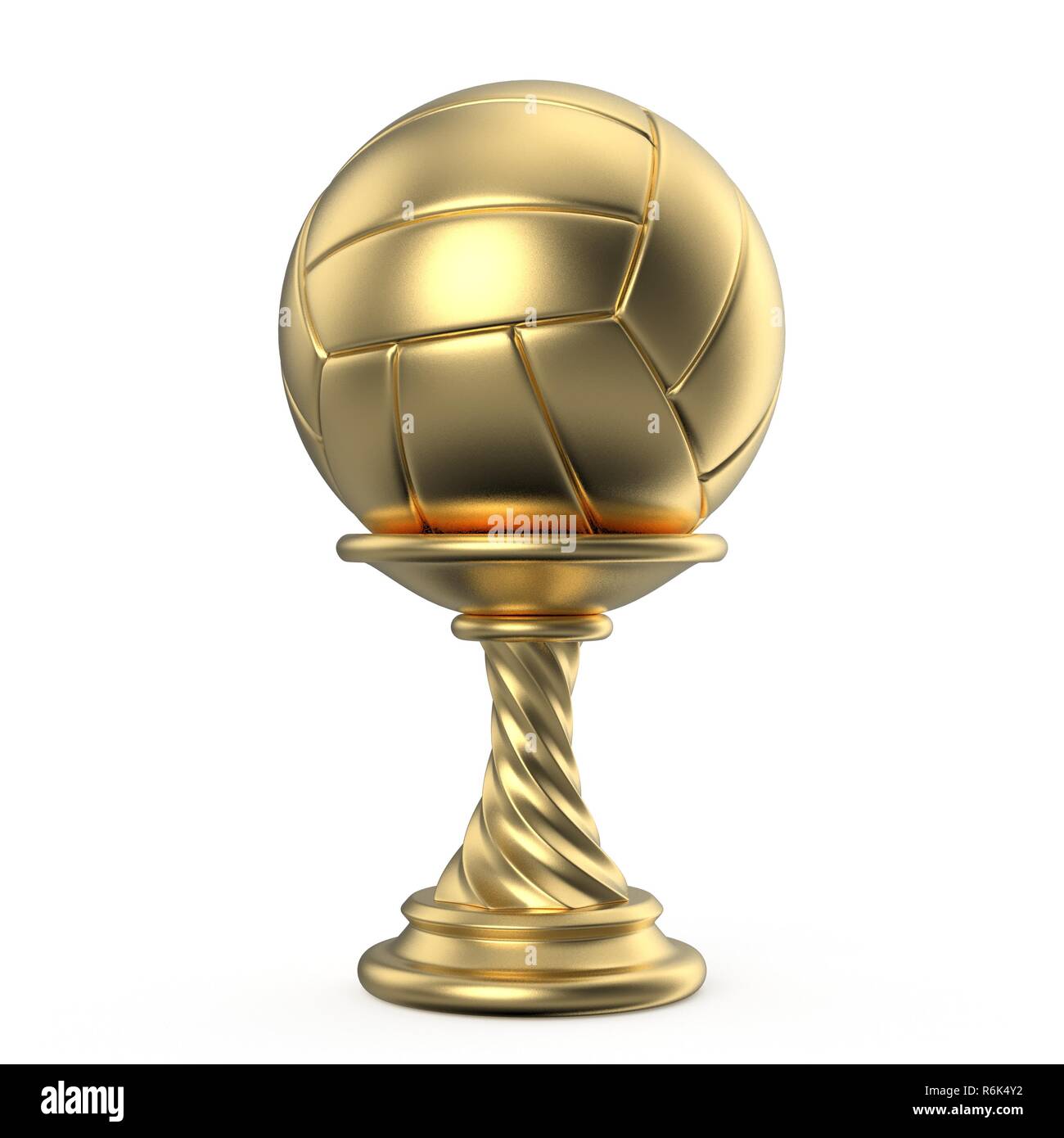 Gold trophy cup VOLLEYBALL 3D Stock Photo - Alamy